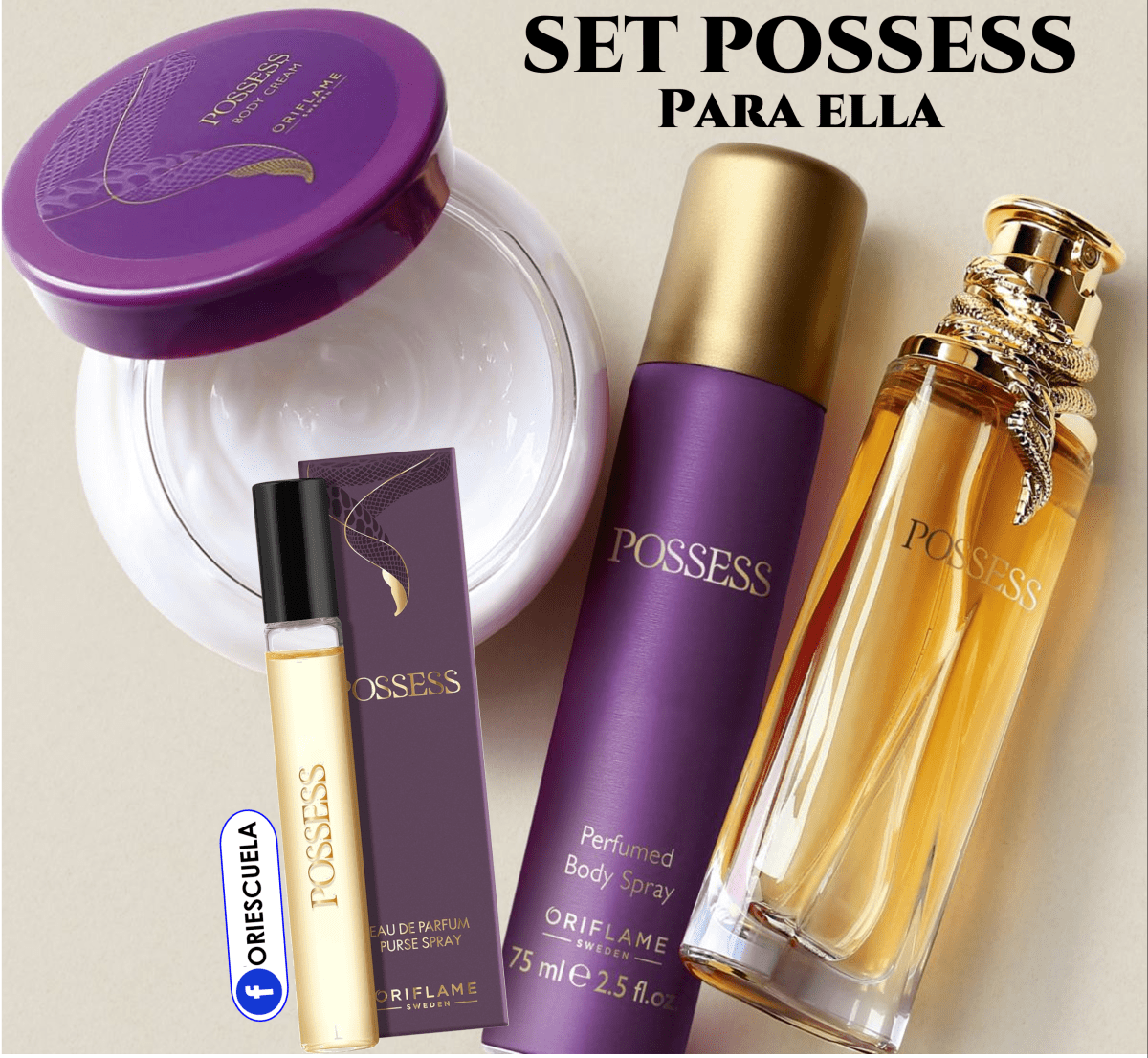 SET POSSESS PARA ELLA – Crema y spray corporal – fragancias « Ori ...